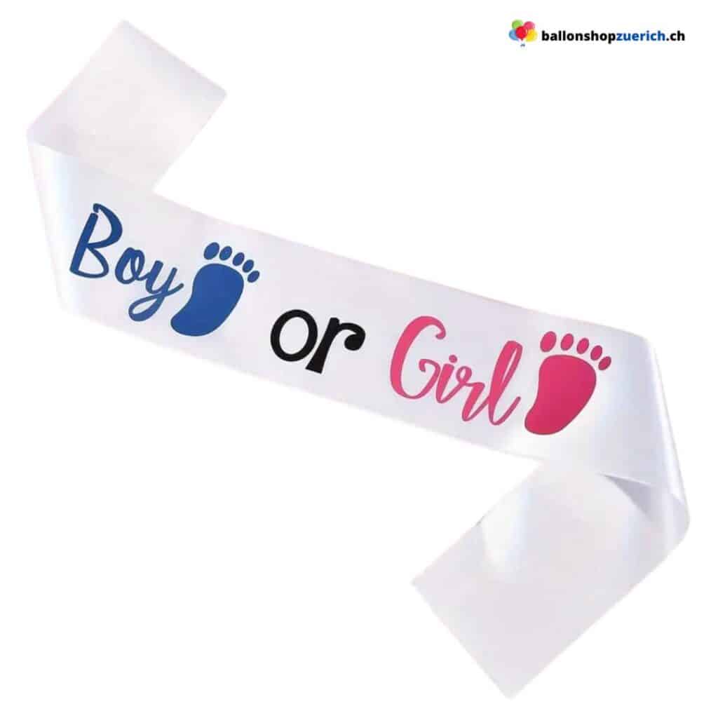 Schleife Boy or Girl Scherpe Schärpe Babyshower Gender Party ...